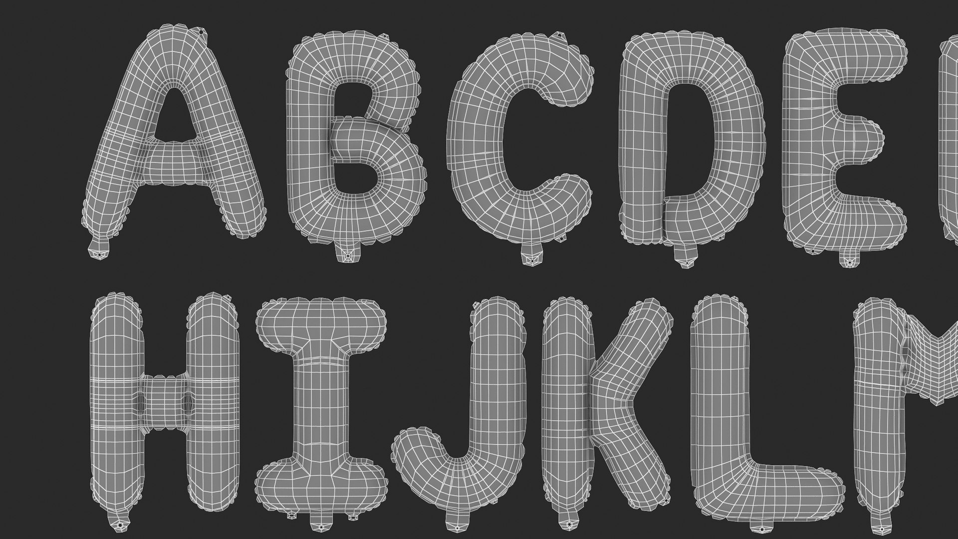 3D Balloon Alphabet Model - TurboSquid 1615824