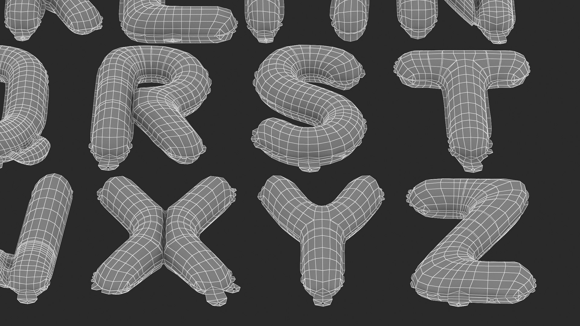 3D Balloon Alphabet Model - TurboSquid 1615824