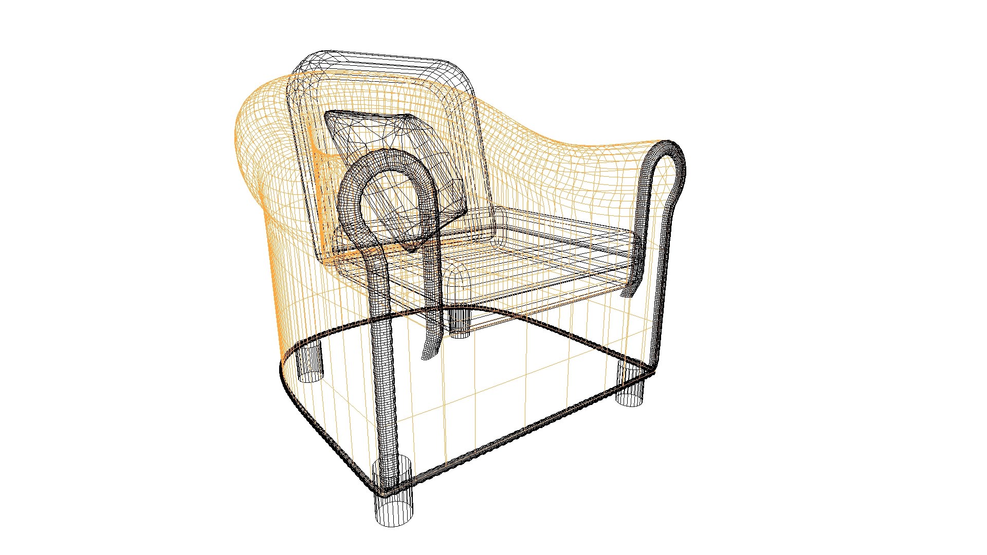 Wicker Fur Pack Sofa Armchair 3d Fbx