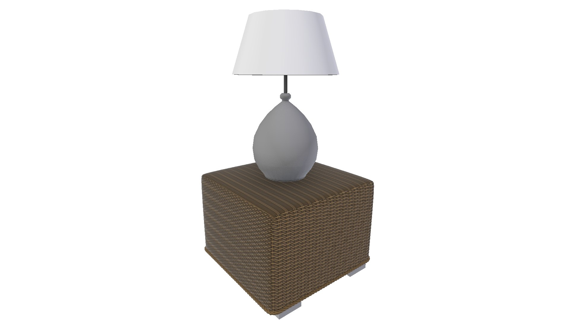 wicker fur pack sofa armchair 3d fbx