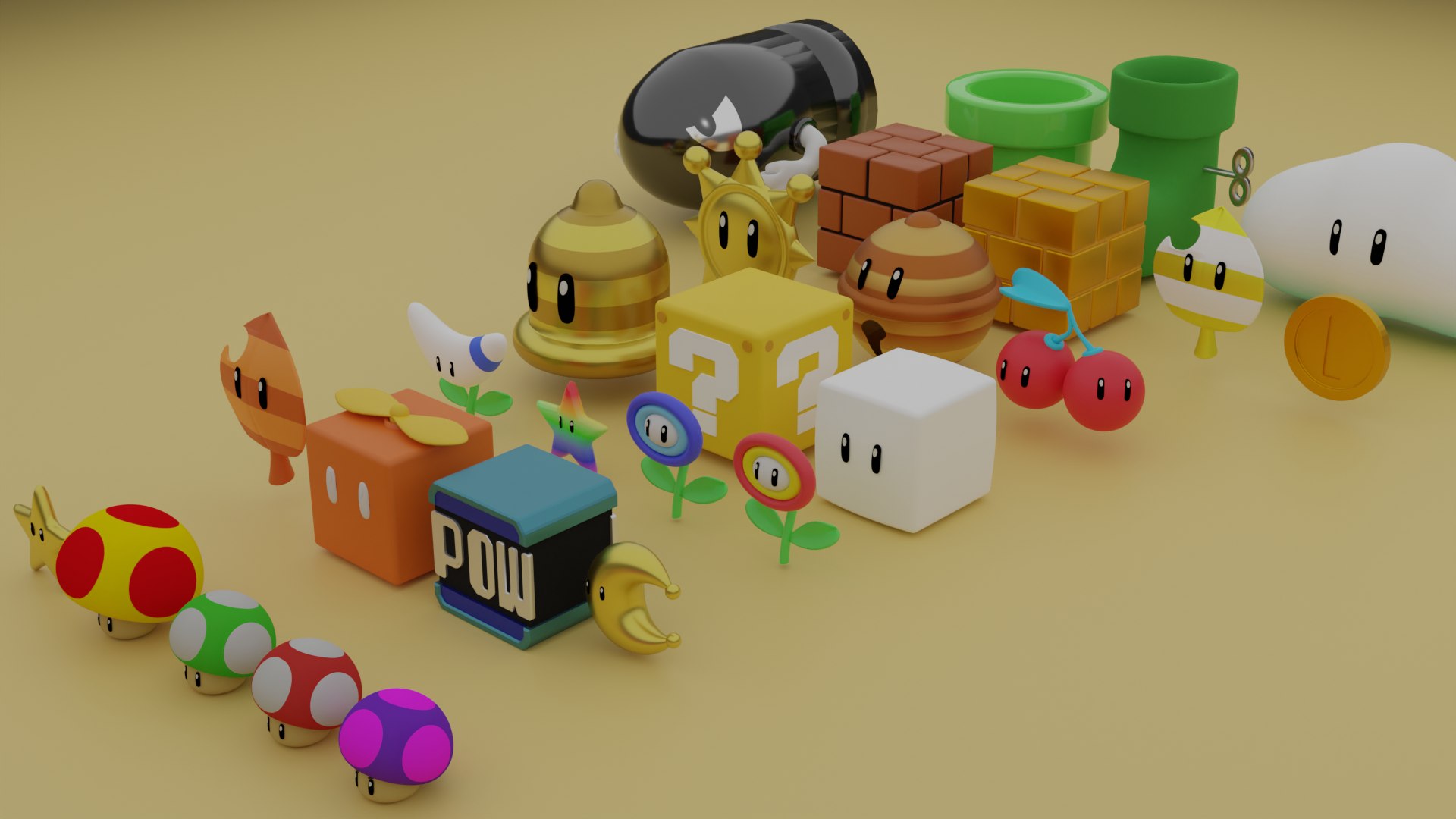 Mario Bros collection 3D - TurboSquid 1906666