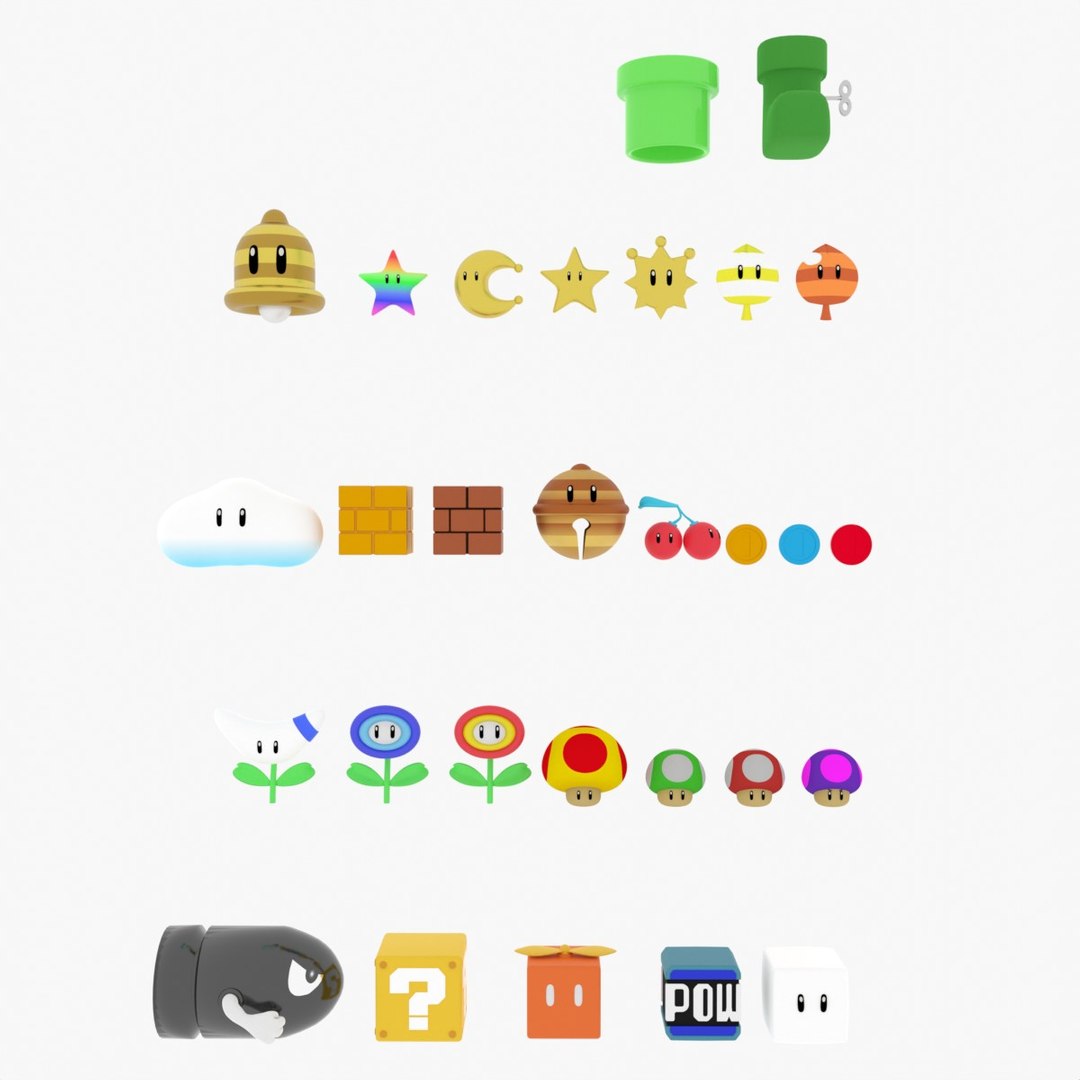 Mario Bros collection 3D - TurboSquid 1906666
