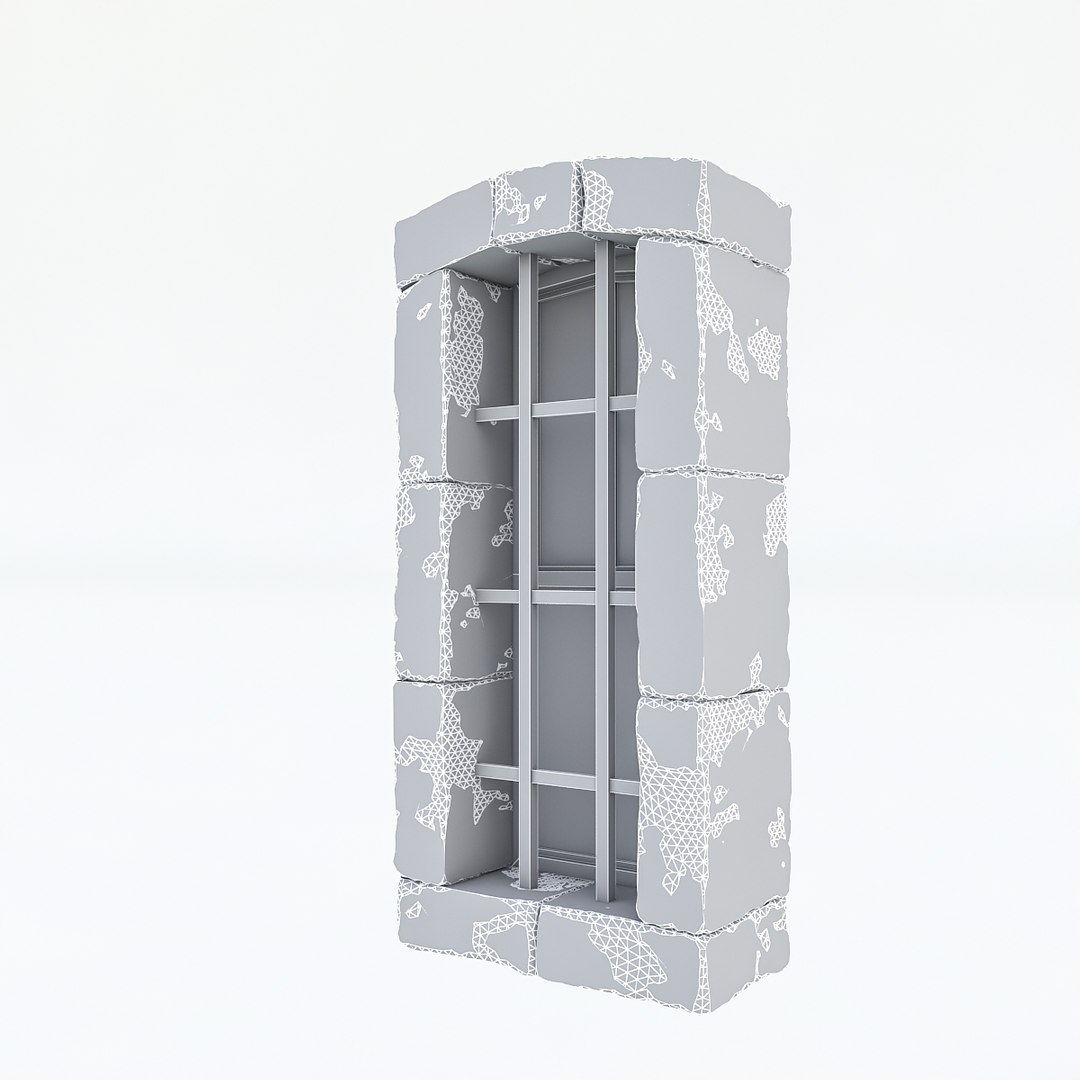 3D Old Stone Window - TurboSquid 1556807