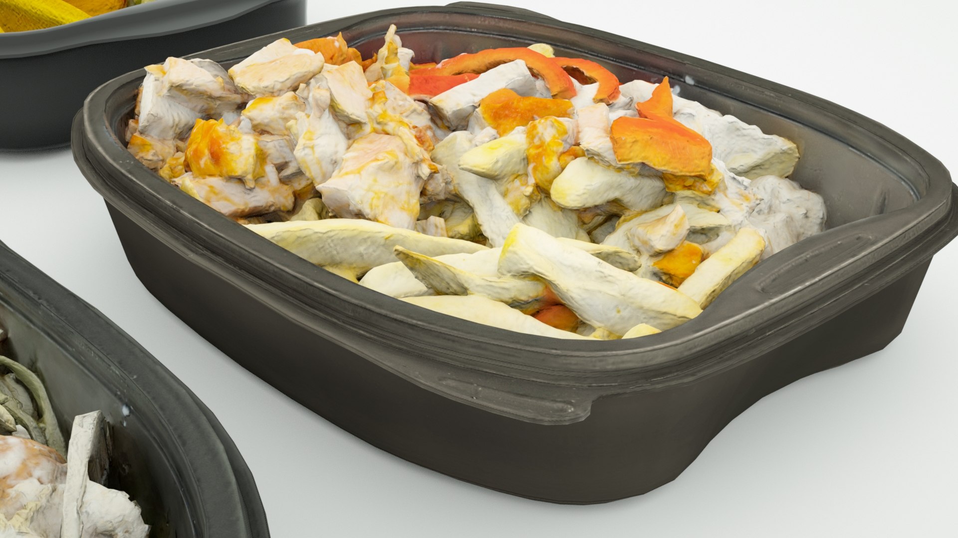 3D Lunch Box Poke Bowl 9 Items Collection Food Dinner Model ...