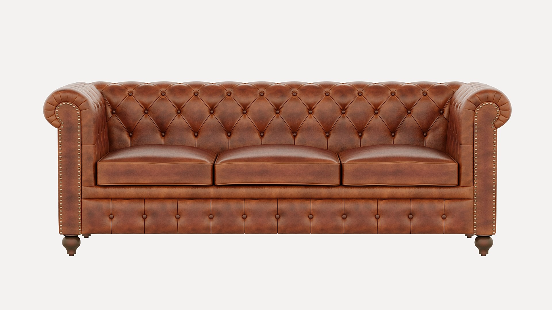 3D Model Chesterfield Sofa 3 Seats - TurboSquid 2328829