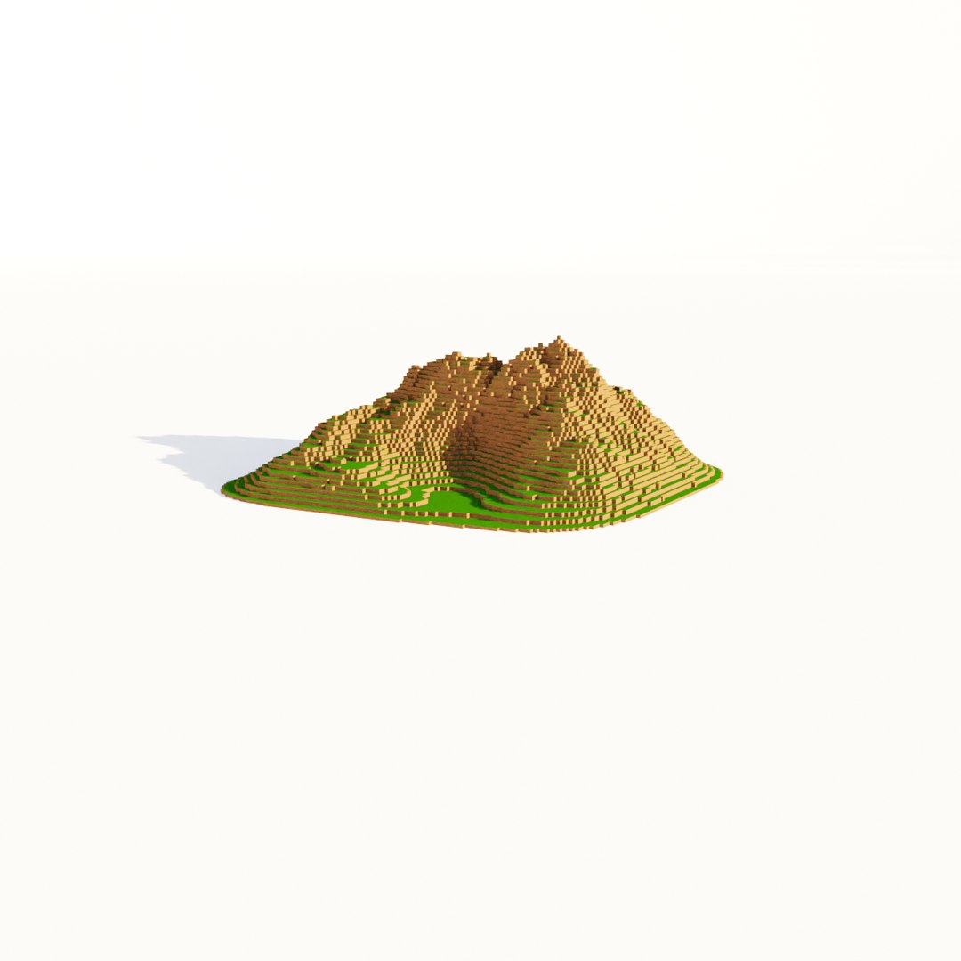 Minecraft Mountain For Background 3D - TurboSquid 1874475