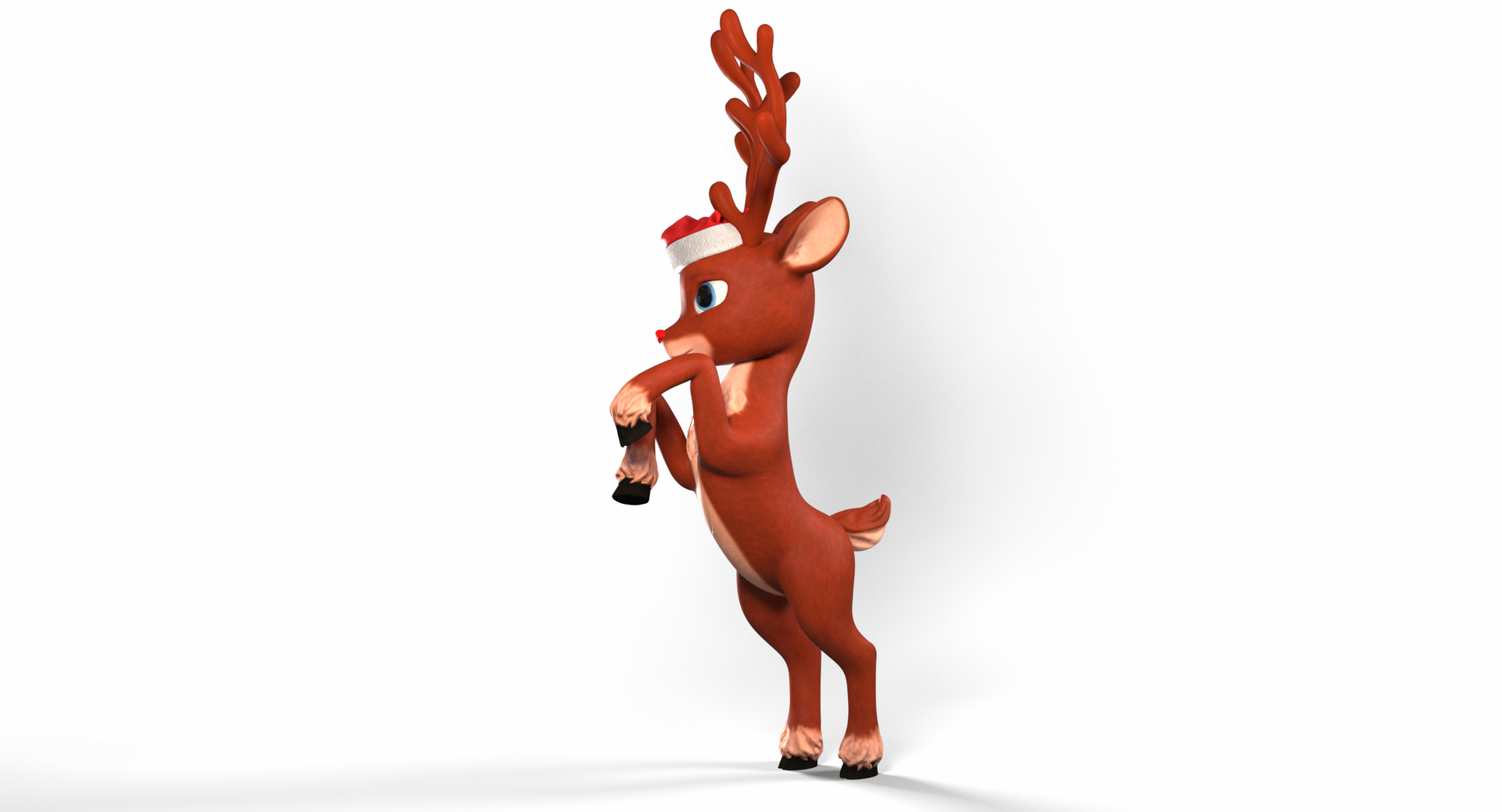 Cartoon reindeer christmas animation rig 3D model - TurboSquid 1358667