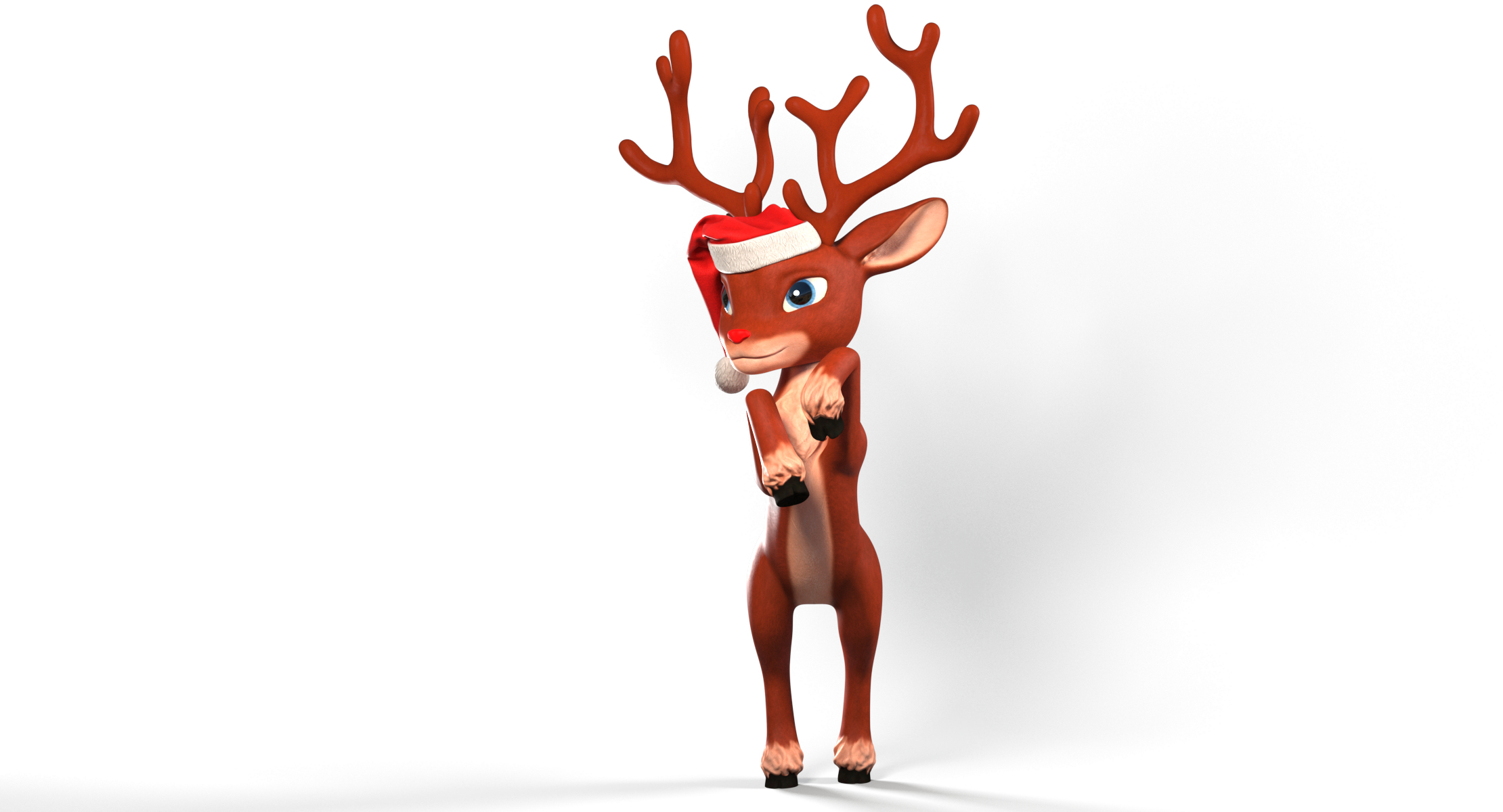 Cartoon reindeer christmas animation rig 3D model - TurboSquid 1358667