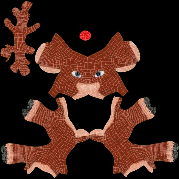 Cartoon reindeer christmas animation rig 3D model - TurboSquid 1358667