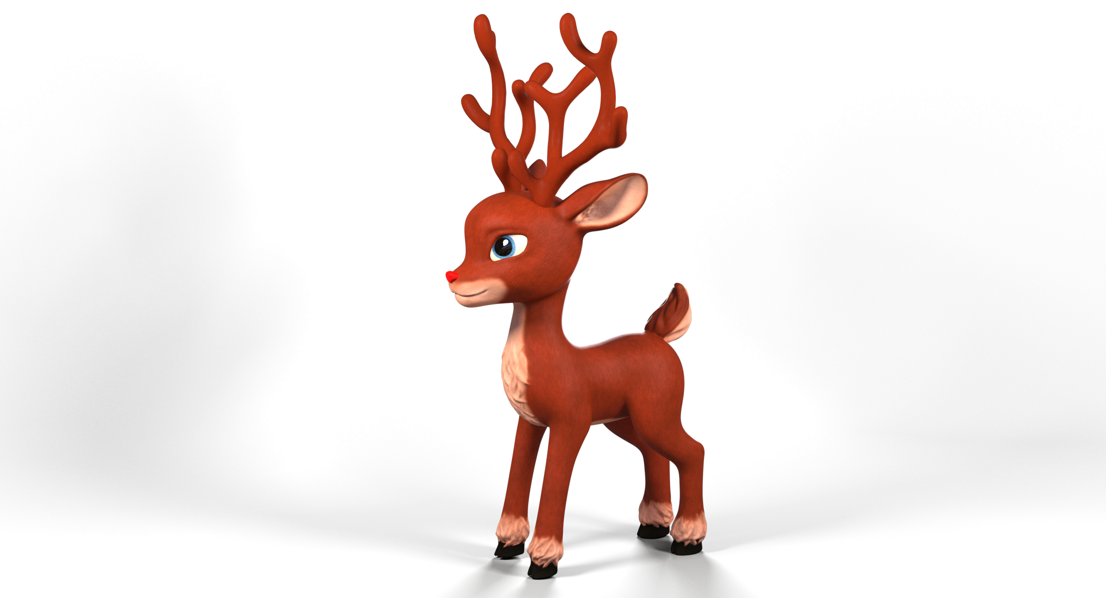 Cartoon reindeer christmas animation rig 3D model - TurboSquid 1358667
