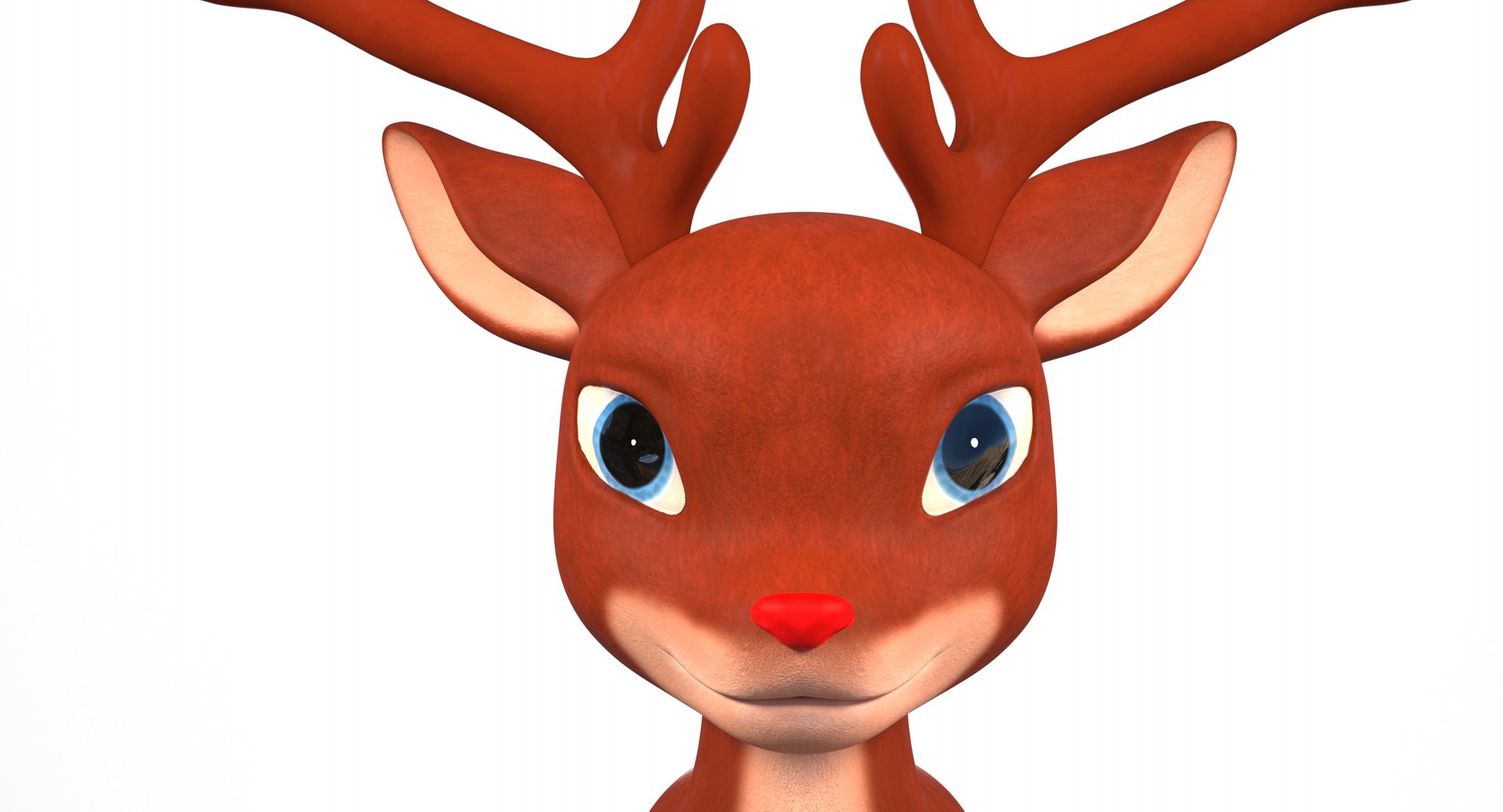 Cartoon Reindeer Christmas Animation Rig 3D Model - TurboSquid 1358667