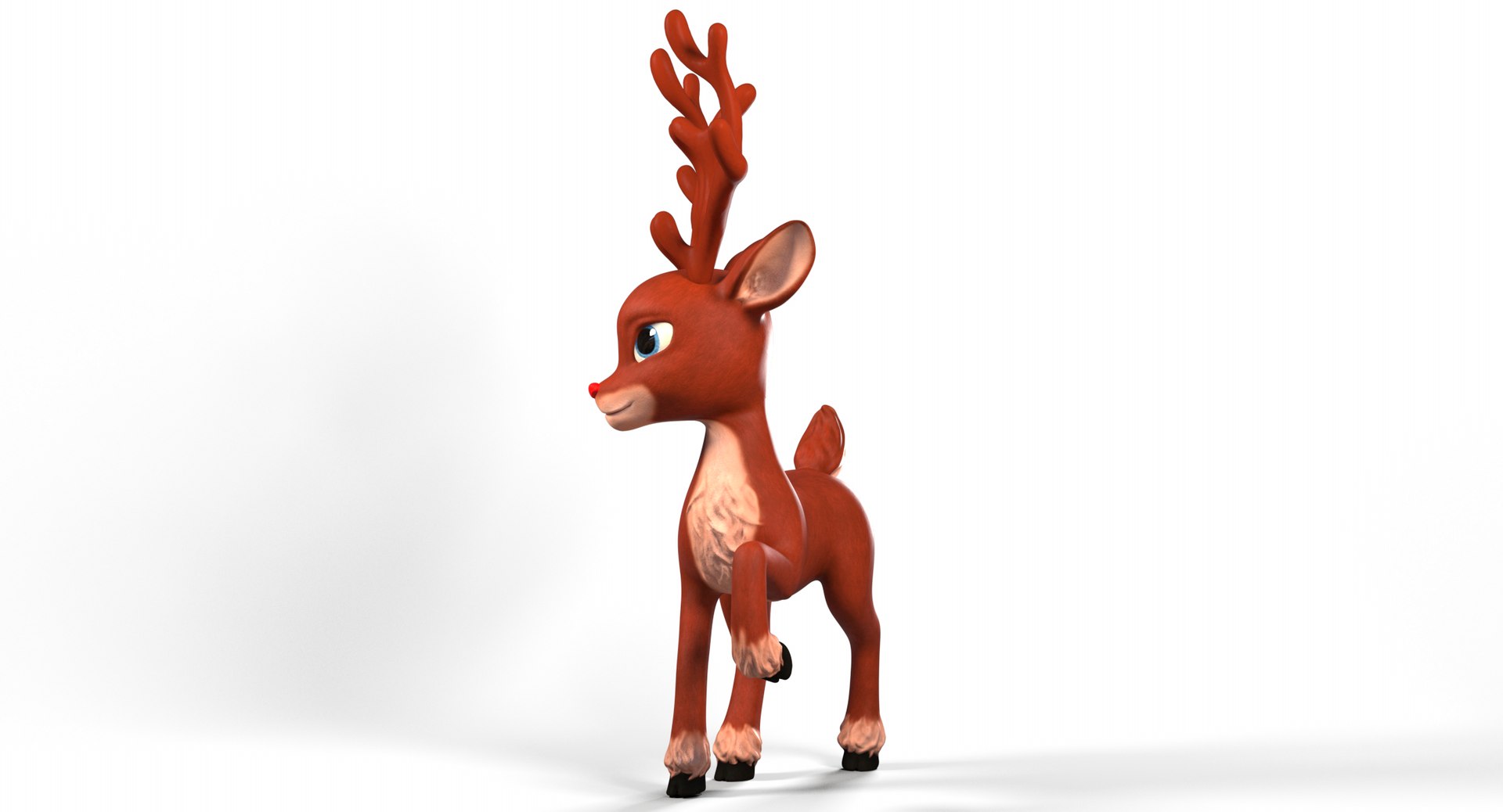 Cartoon Reindeer Christmas Animation Rig 3D Model - TurboSquid 1358667