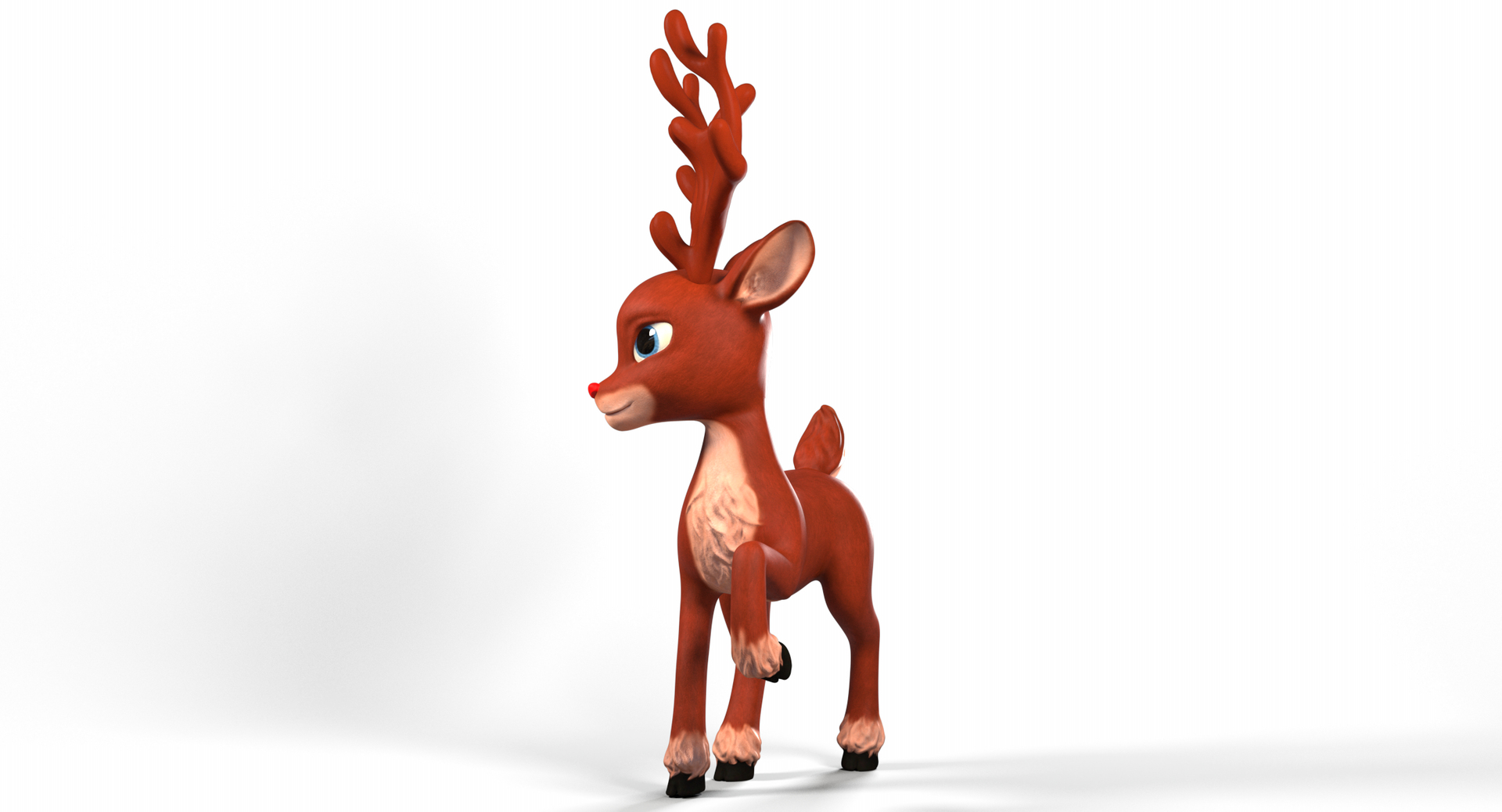 Cartoon reindeer christmas animation rig 3D model - TurboSquid 1358667