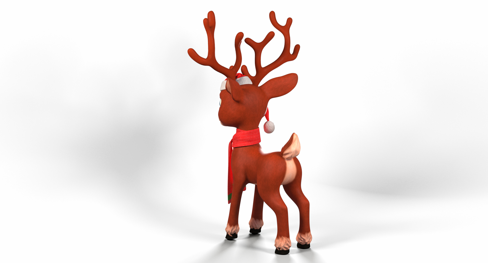Cartoon reindeer christmas animation rig 3D model - TurboSquid 1358667