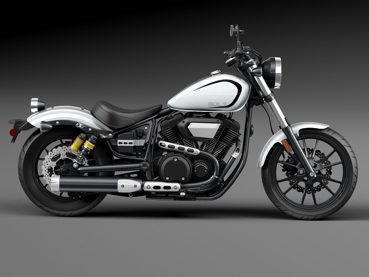 2016 Yamaha Bolt 3d Model