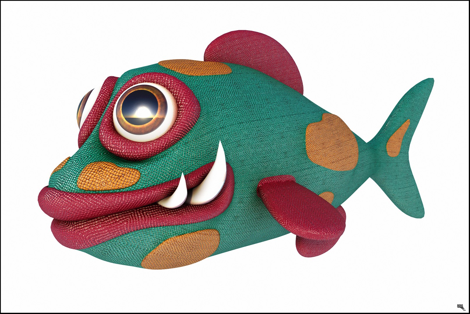 3D Cartoon Fish - TurboSquid 1174847