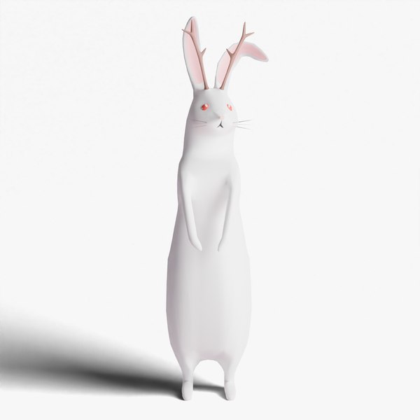 modelo 3d Mythical Rabbit Jackalope - TurboSquid 1963686