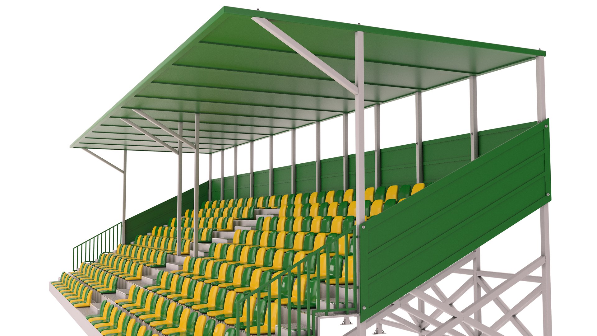 Sports Tribune For Spectators 3D Model - TurboSquid 2085847