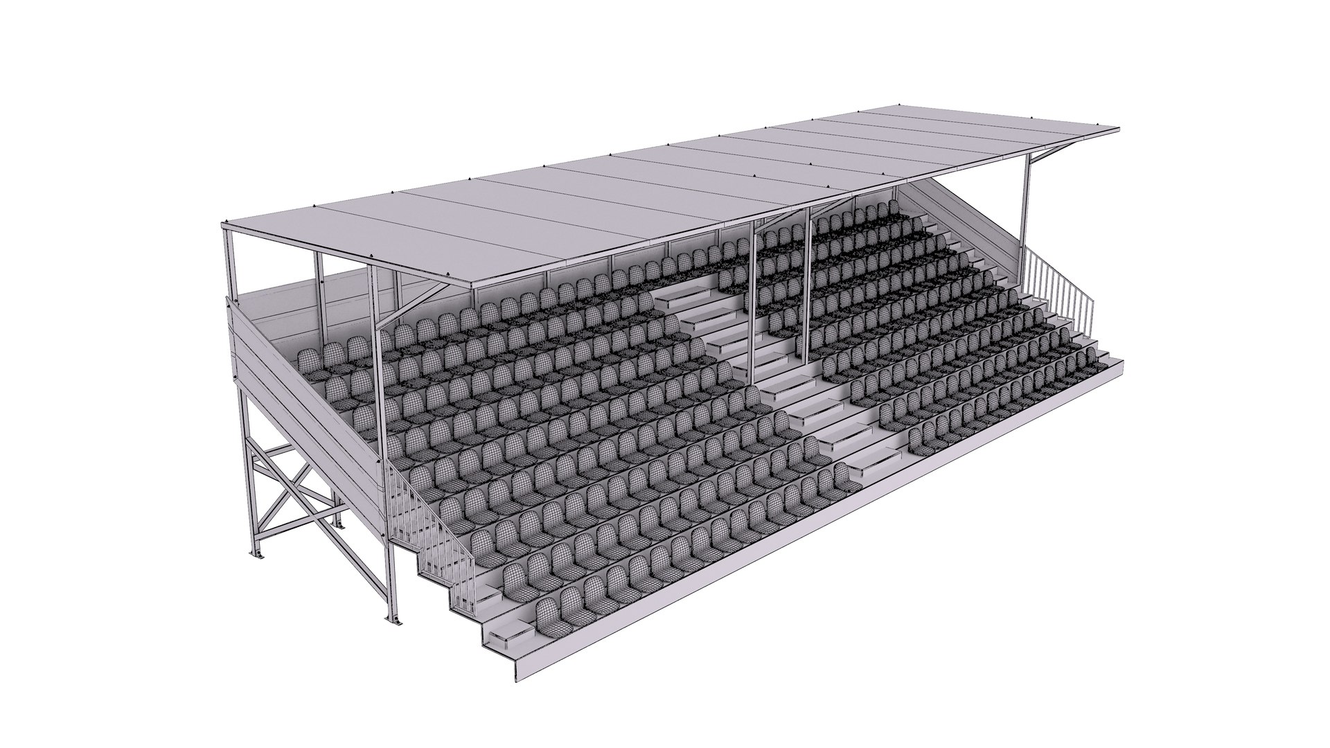 Sports Tribune For Spectators 3D Model - TurboSquid 2085847