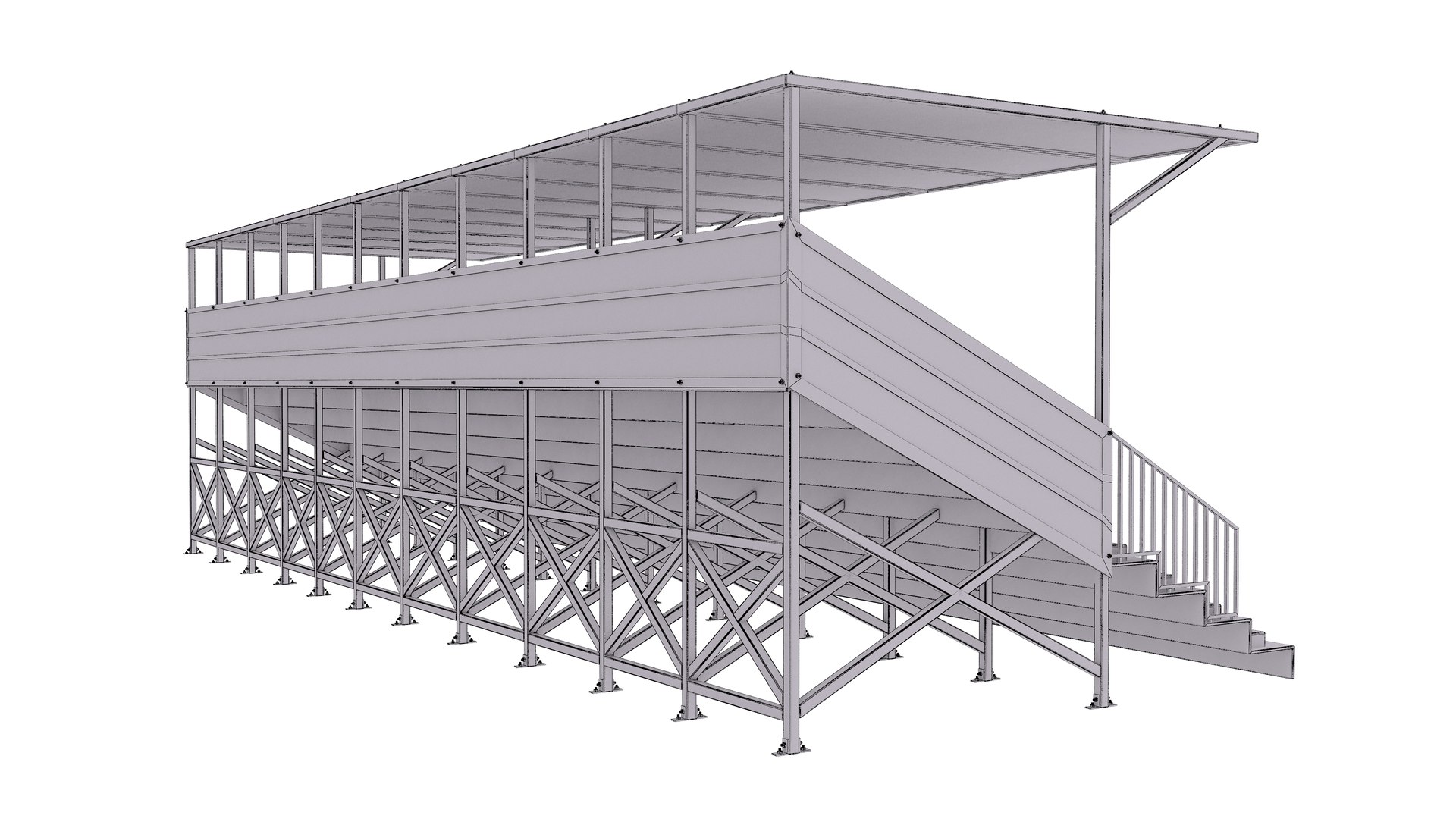 Sports Tribune For Spectators 3D Model - TurboSquid 2085847