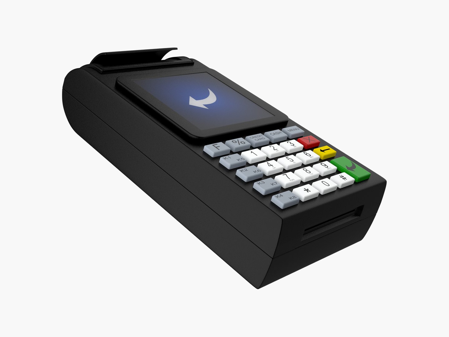 Credit Card Terminal 3d Model