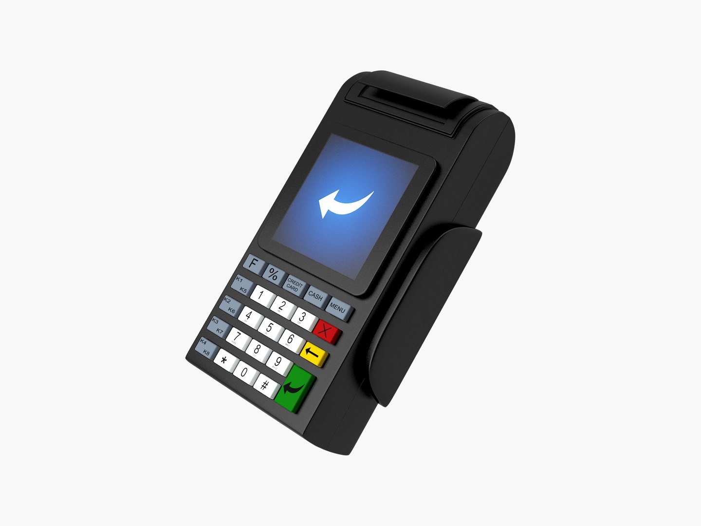 Credit Card Terminal 3d Model