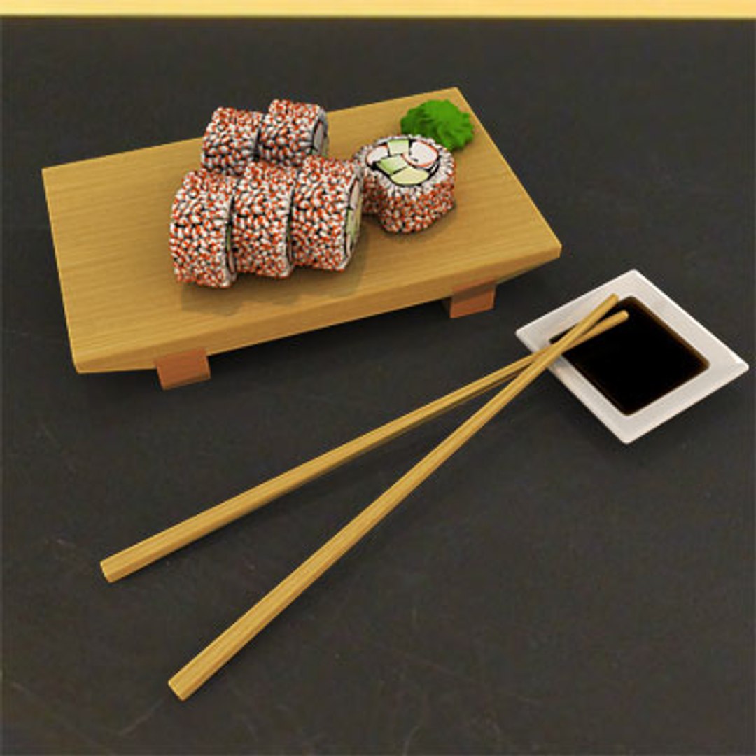 California Roll 3d Max