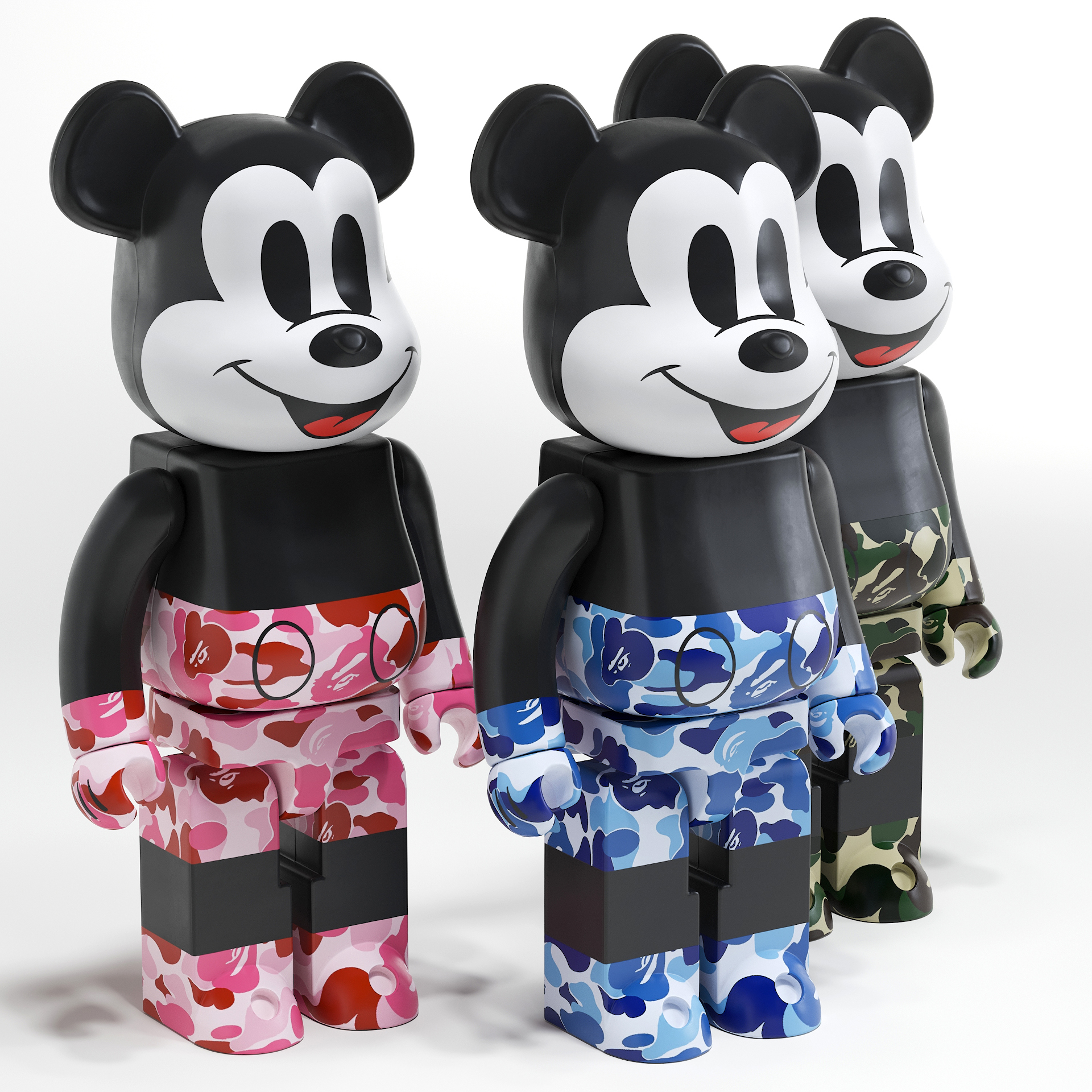 Bearbrick Bape ABC Camo Mickey Mouse 3D - TurboSquid 1845669
