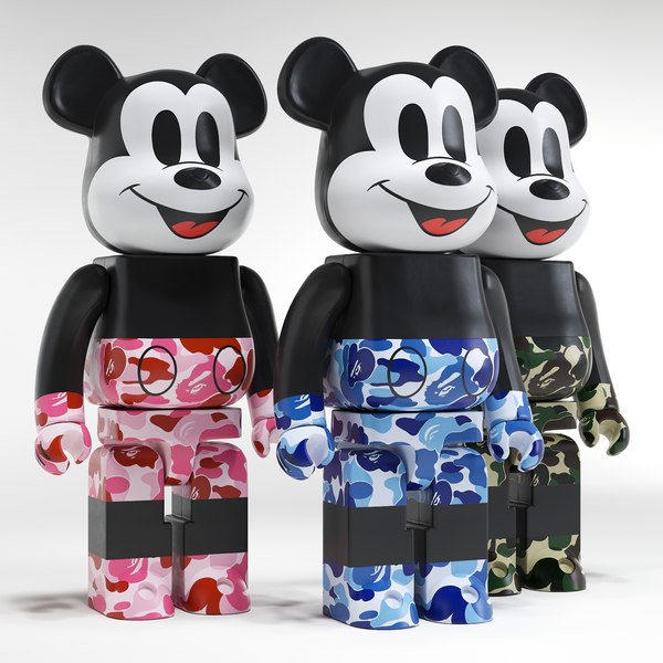 Bearbrick Bape ABC Camo Mickey Mouse 3D - TurboSquid 1845669