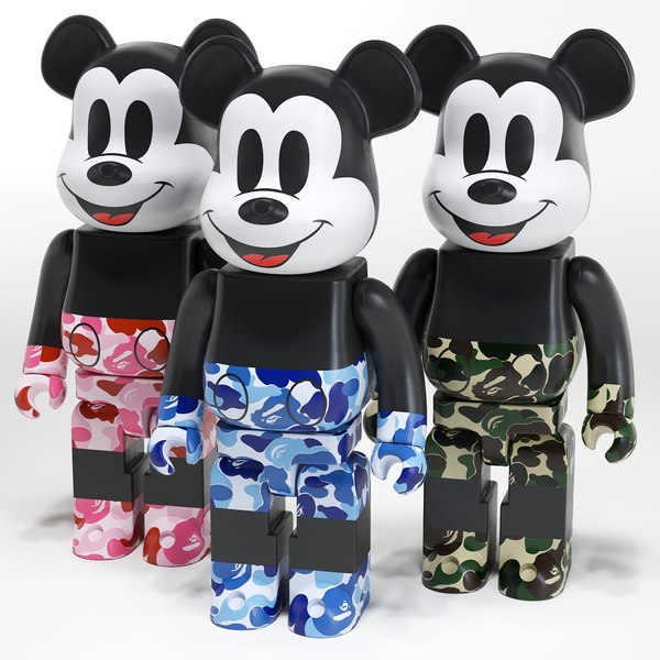 Bearbrick Bape ABC Camo Mickey Mouse 3D - TurboSquid 1845669