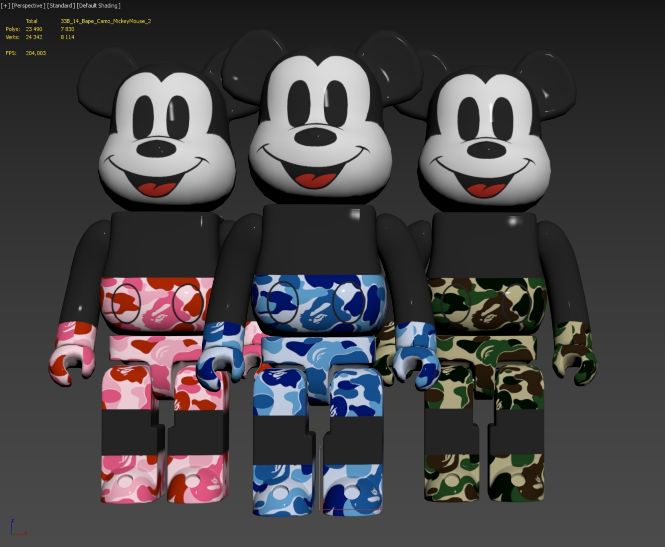 Bearbrick Bape ABC Camo Mickey Mouse 3D - TurboSquid 1845669
