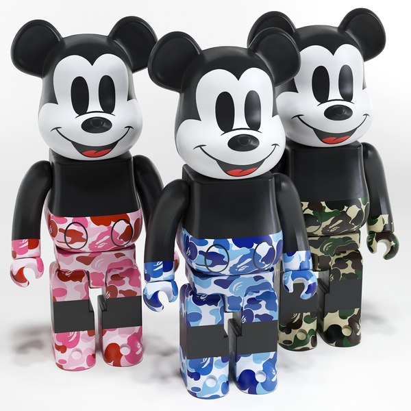 Bearbrick Bape ABC Camo Mickey Mouse 3D - TurboSquid 1845669