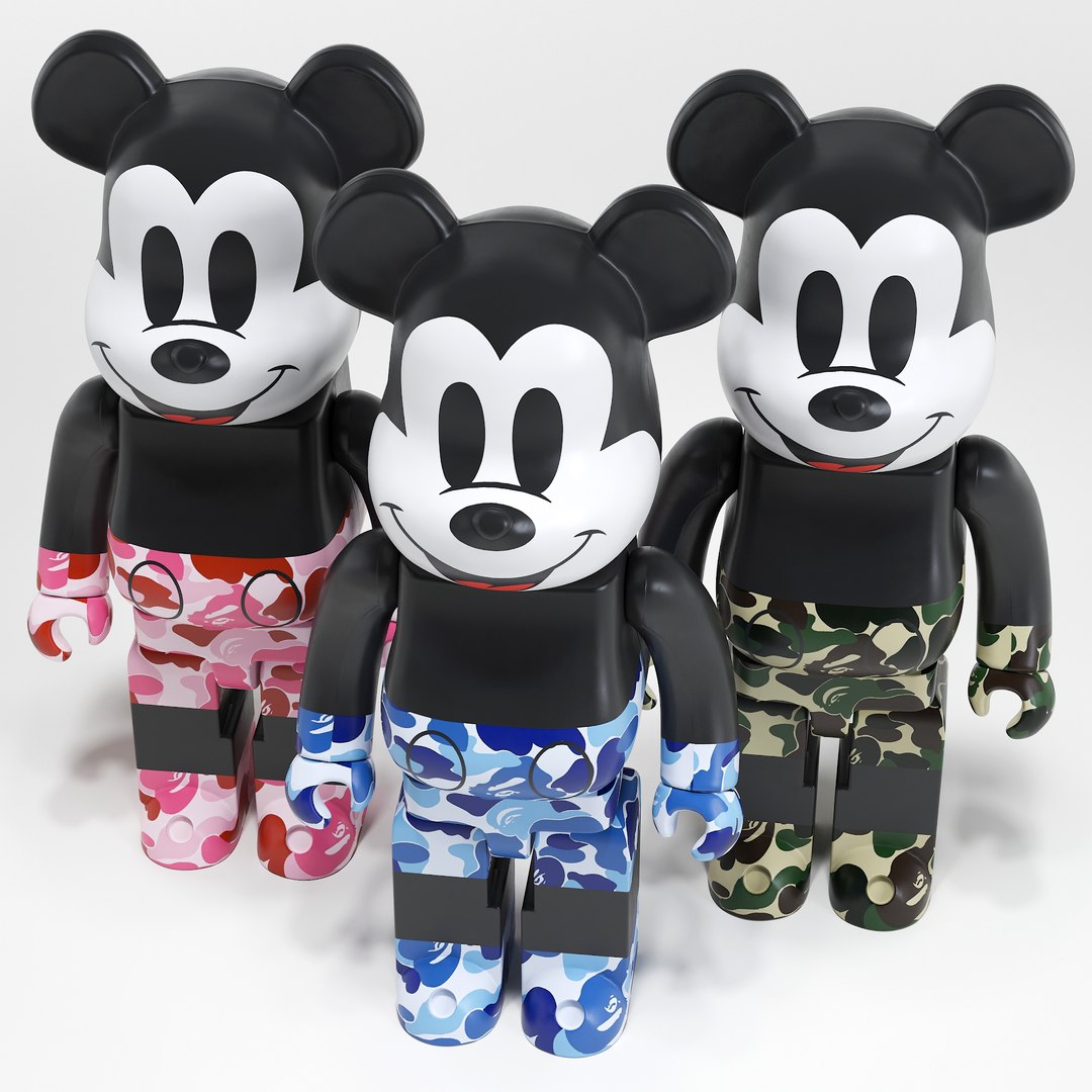Bearbrick Bape ABC Camo Mickey Mouse 3D - TurboSquid 1845669