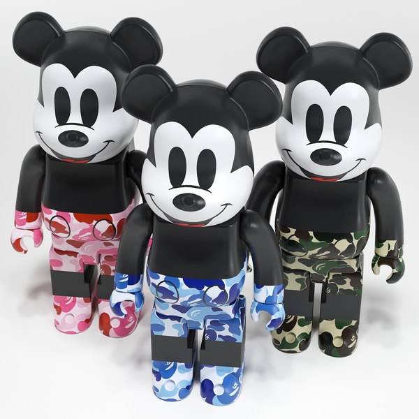 Bearbrick Bape ABC Camo Mickey Mouse 3D - TurboSquid 1845669
