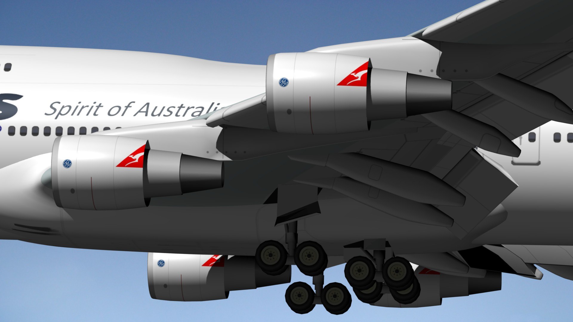 3d Boeing 747-400 Qantas