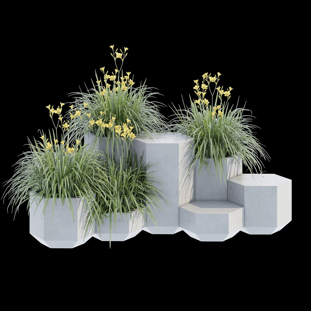 3D Hex-Block Planter - TurboSquid 2025250