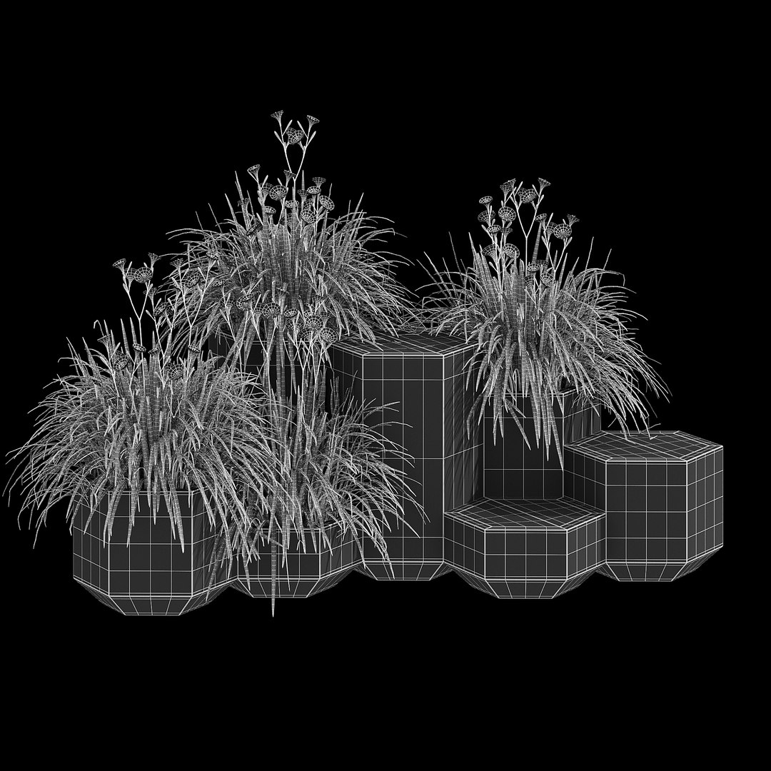 3D Hex-Block Planter - TurboSquid 2025250