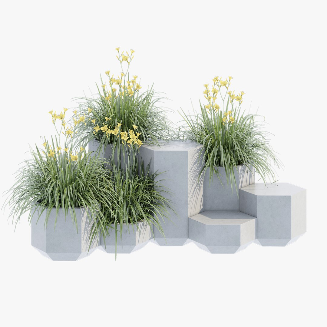 3D Hex-Block Planter - TurboSquid 2025250