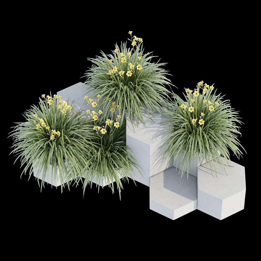 3D Hex-Block Planter - TurboSquid 2025250