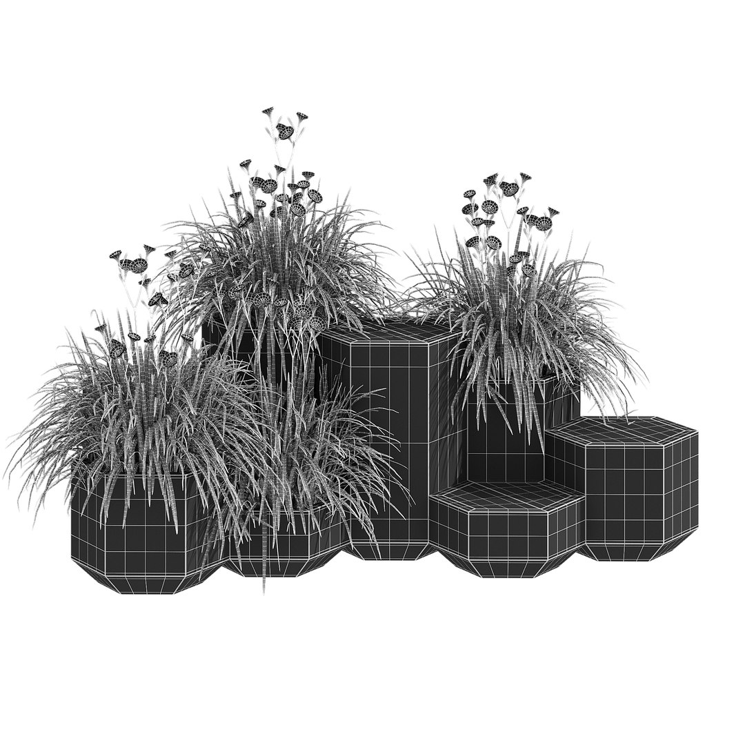 3D Hex-Block Planter - TurboSquid 2025250