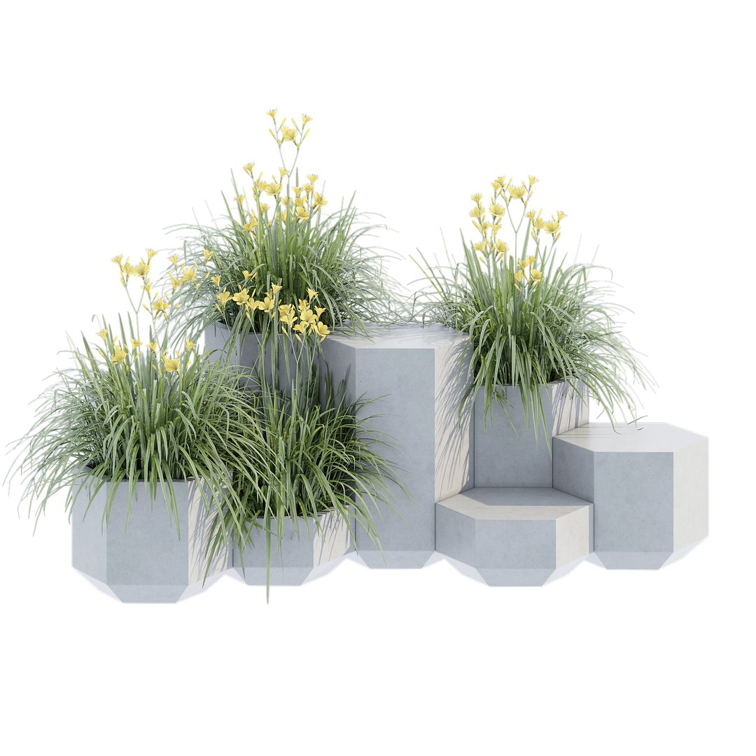 3D Hex-Block Planter - TurboSquid 2025250