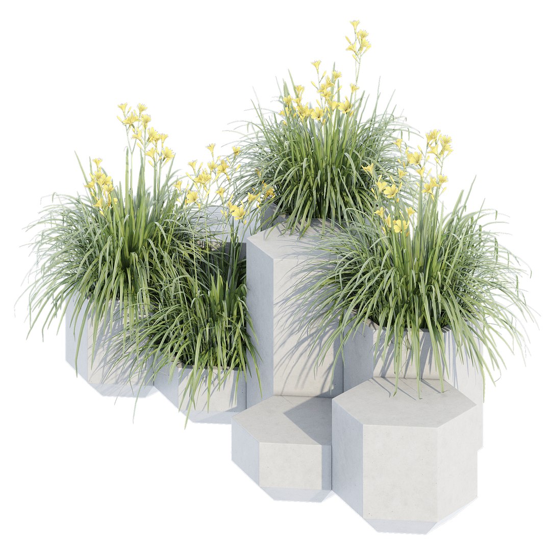 3D Hex-Block Planter - TurboSquid 2025250