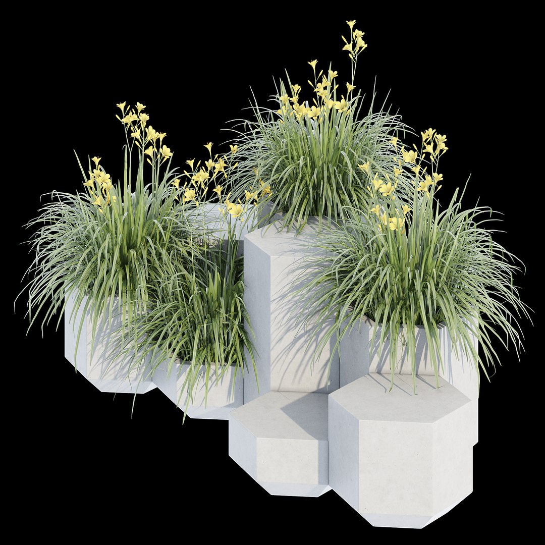 3D Hex-Block Planter - TurboSquid 2025250