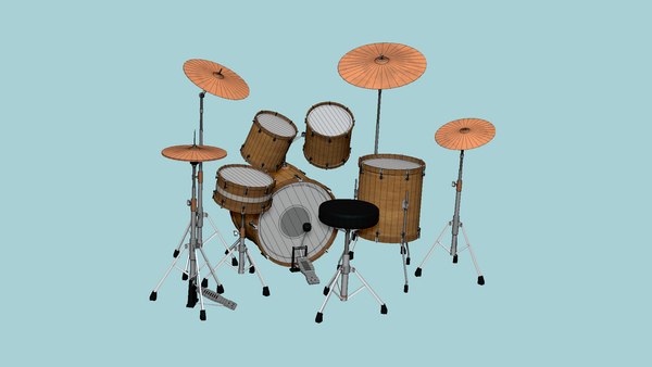 3D model 08 Drum Colors Collection - Drumming Music Instrument Design ...