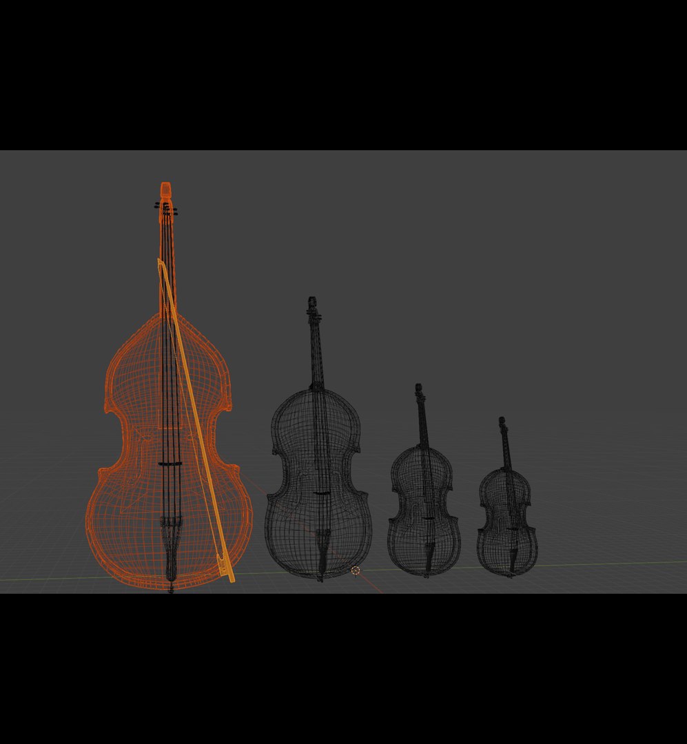 Red String Instrument Set 3D Model - TurboSquid 2378201