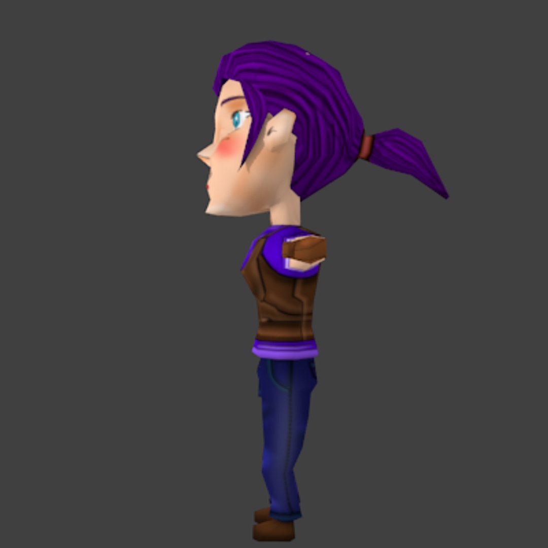 3d Model Chibi Character Girl