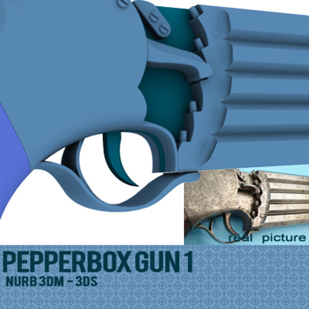 3dsmax pepperbox gun