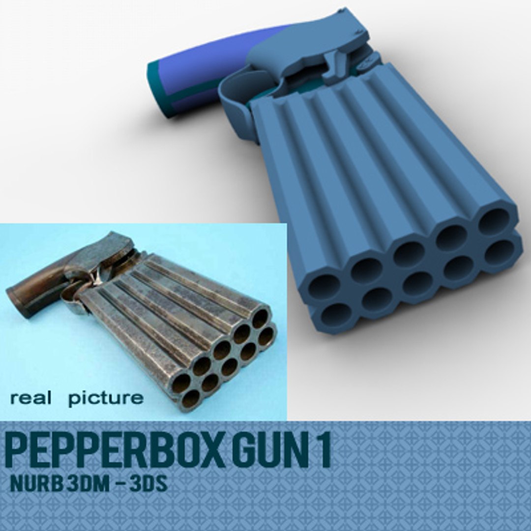 3dsmax pepperbox gun