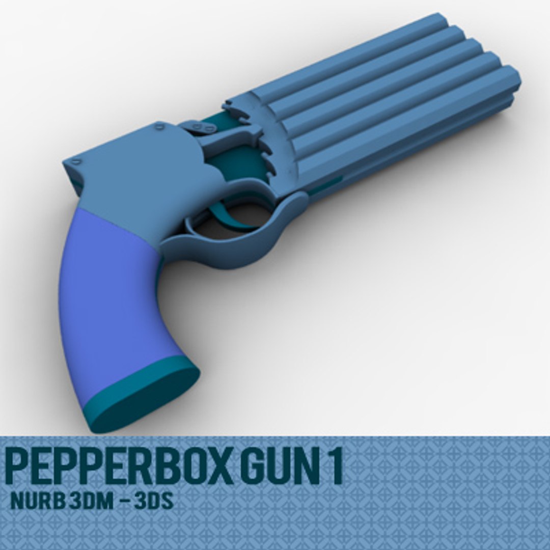 3dsmax pepperbox gun