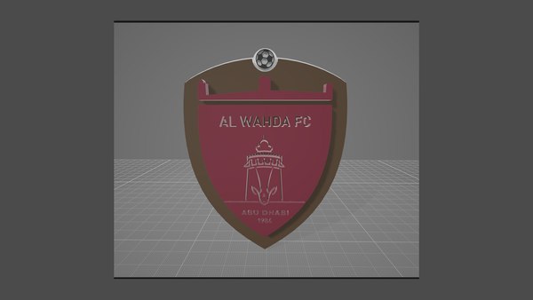Al Wahda FC 로고 키찬 인쇄 및 렌더링 가능 3D 모델 - TurboSquid 2226617